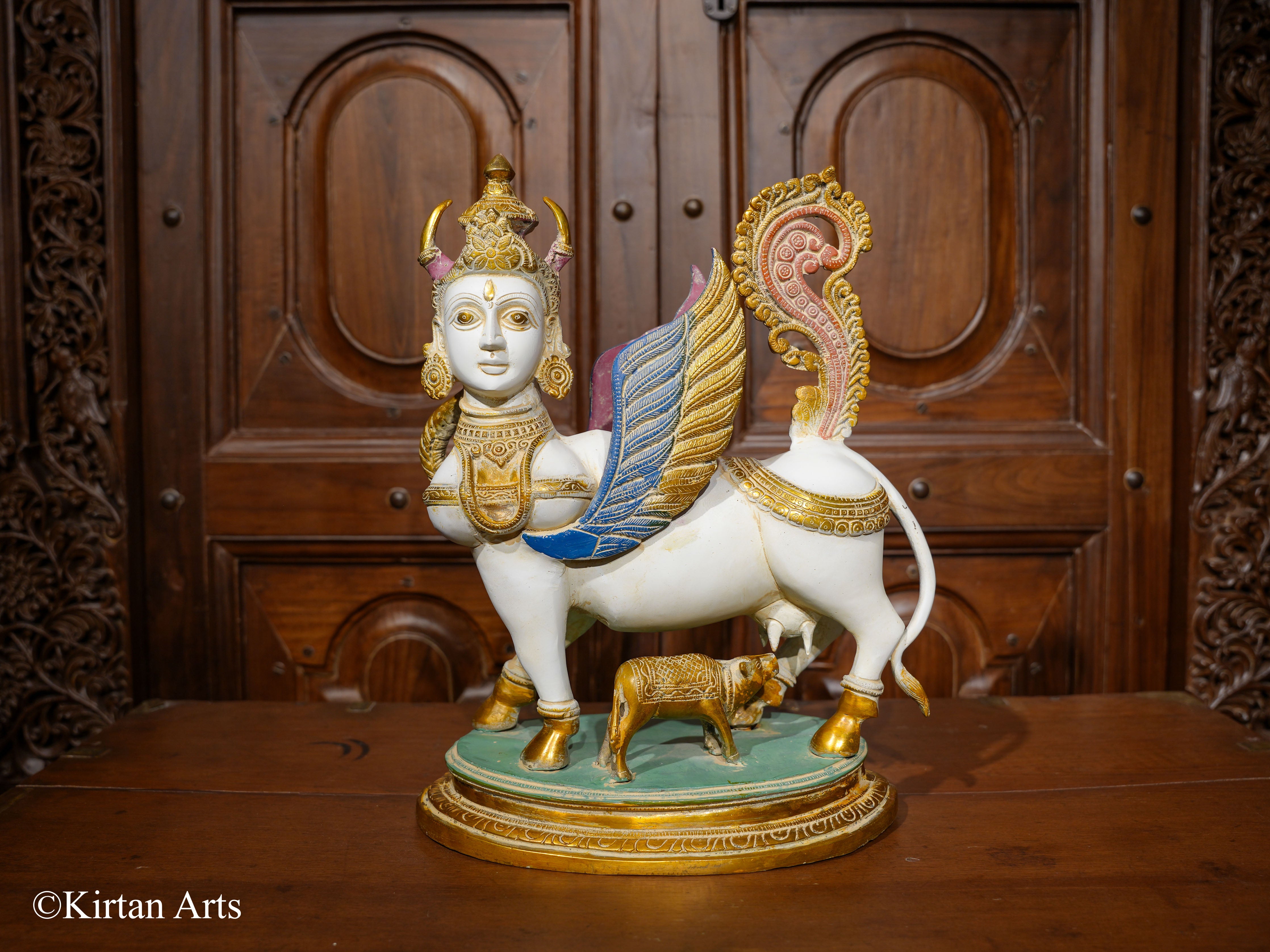 Brass Kamdhenu White Gold 16.5" – Kirtan Arts