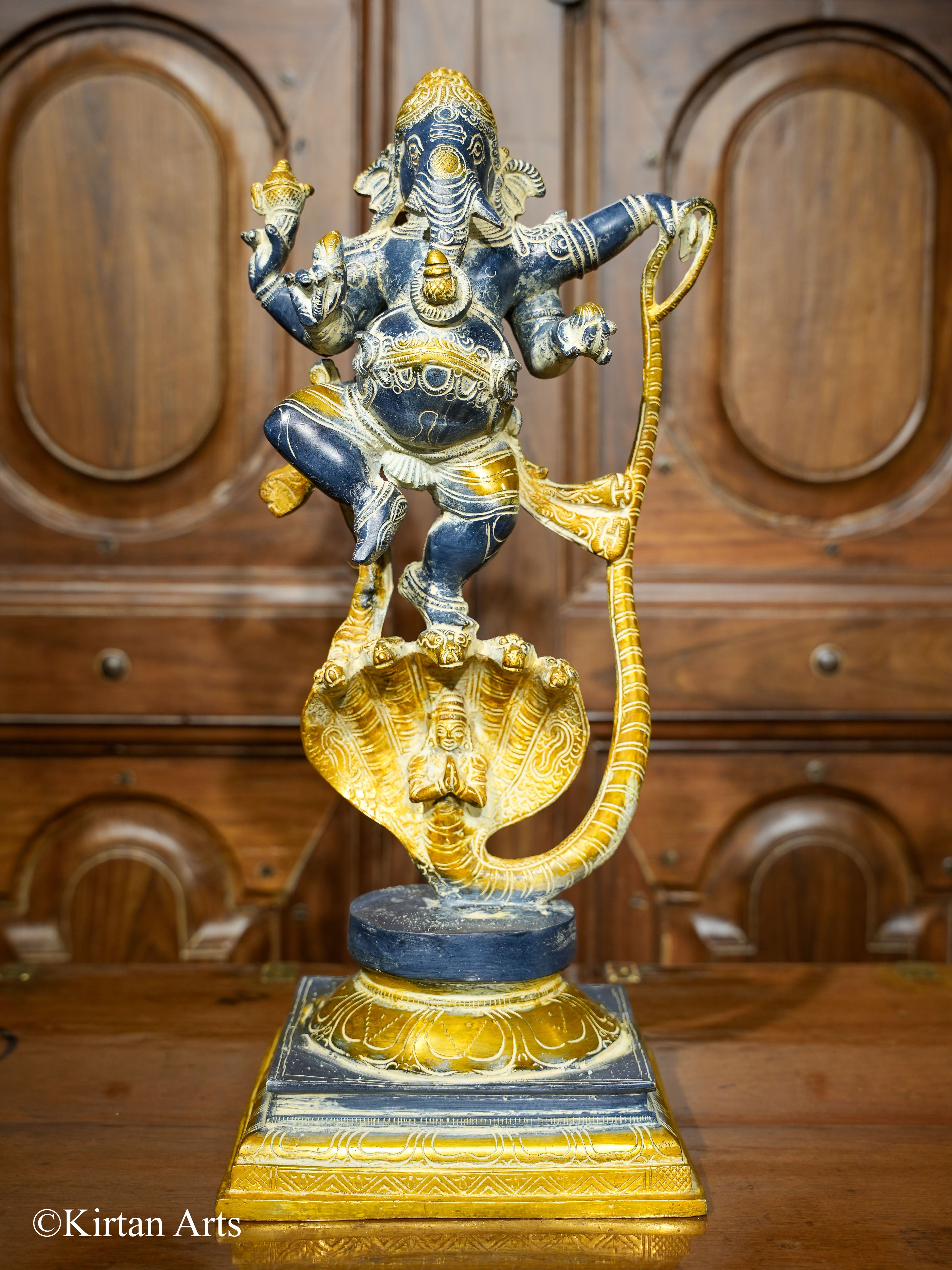 Lord Ganesha on Naga 19" – Kirtan Arts
