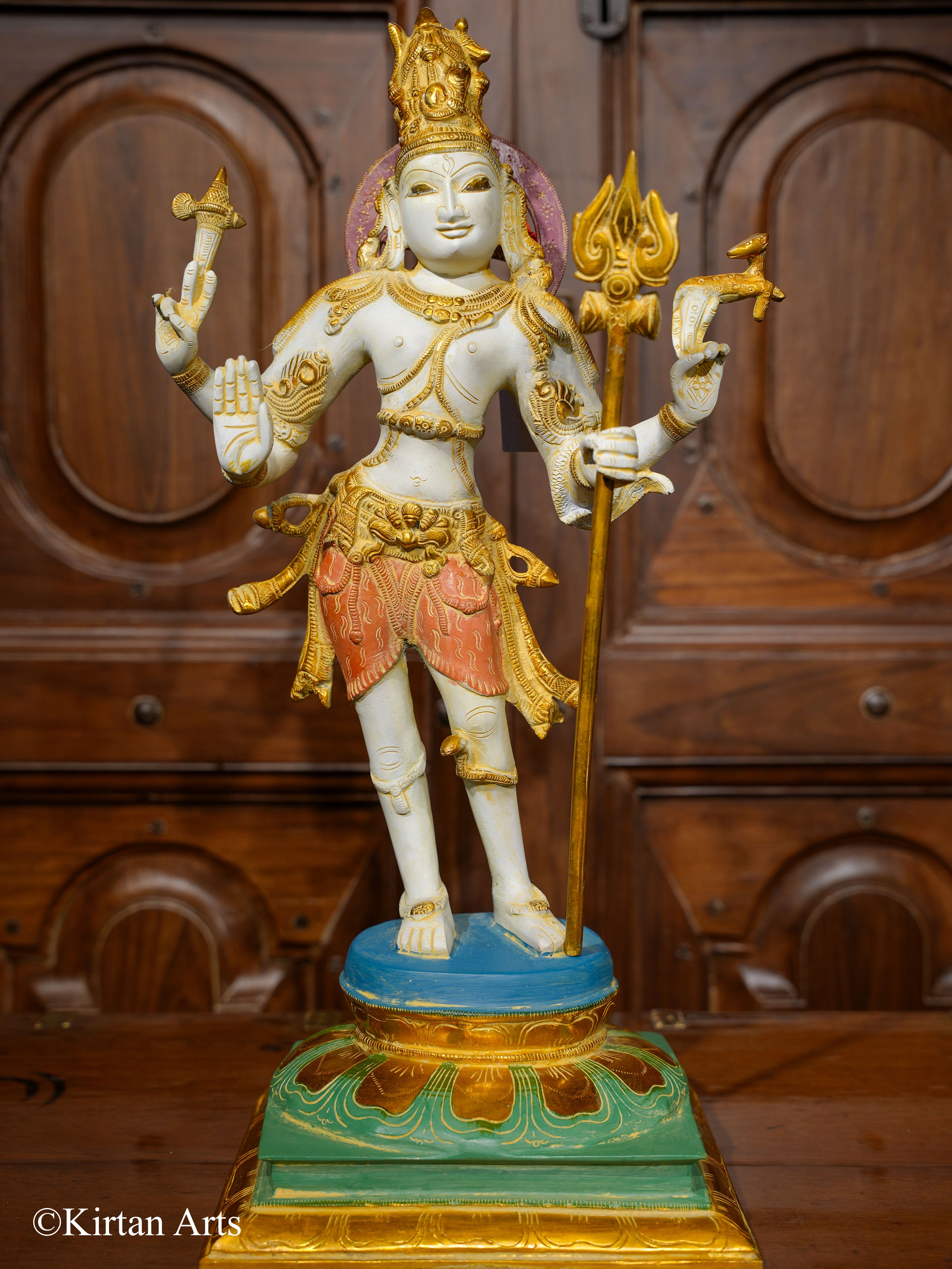 Brass Lord Shiva as Pashupatinath 21" – Kirtan Arts
