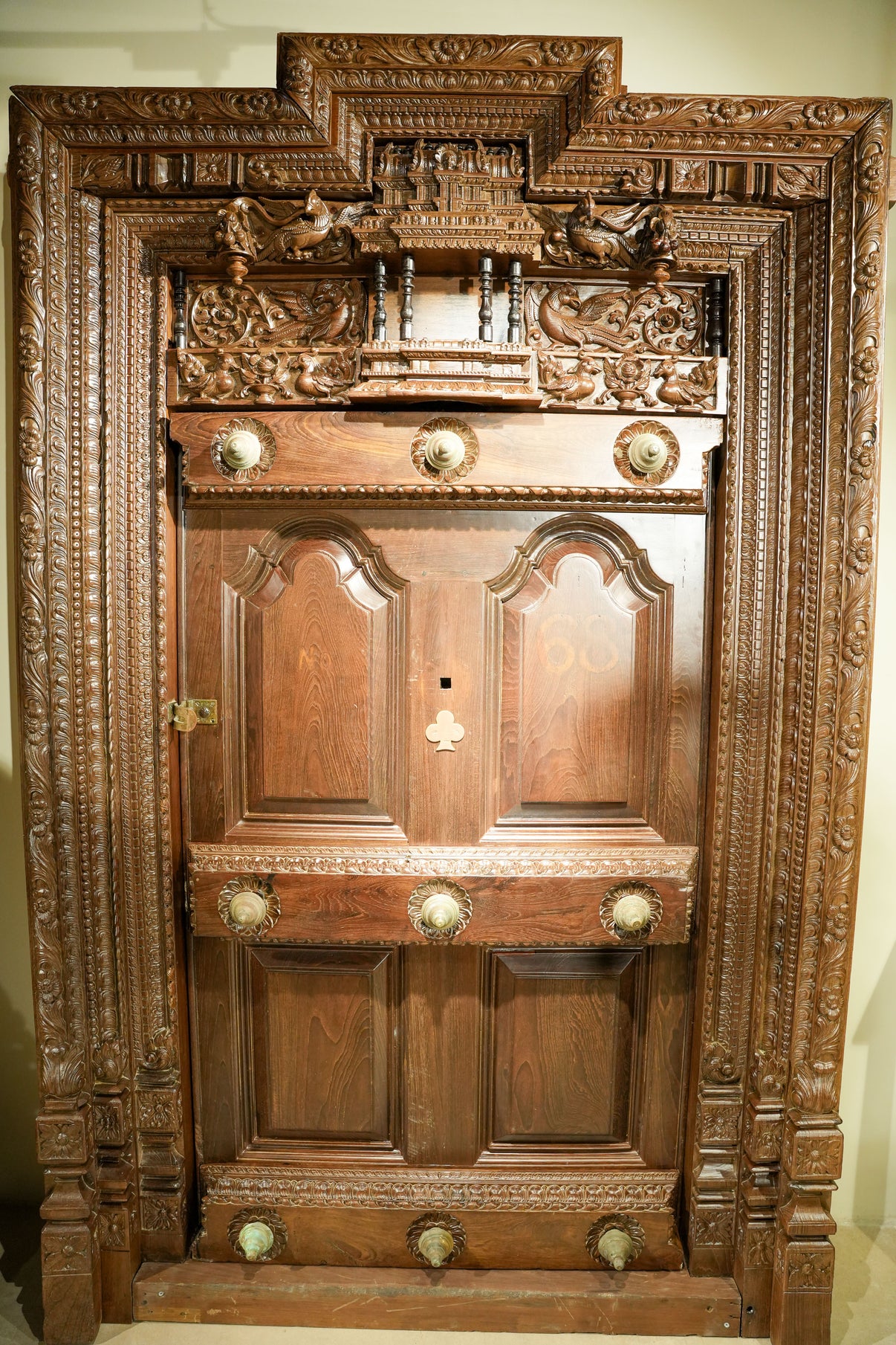 Teakwood Antique Chettinad Door – Kirtan Arts